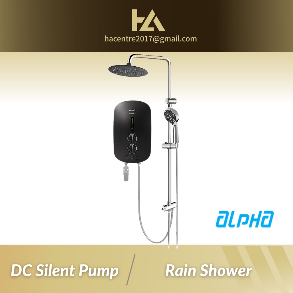 Alpha Special Edition DC Booster Pump Rain Shower Water Heater Smart ...