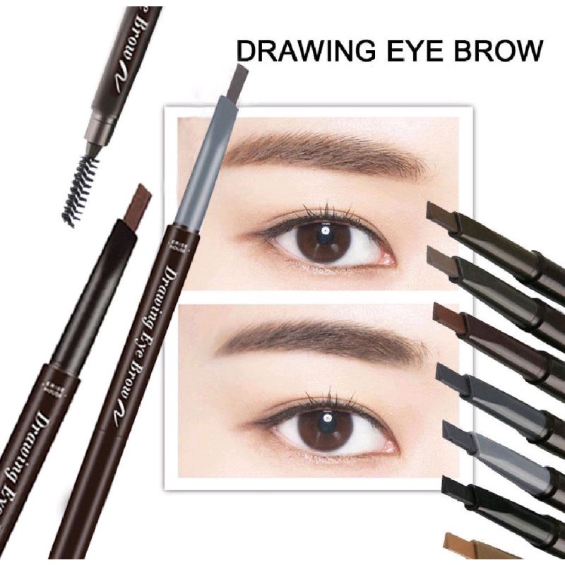 Eyebrow Pencil With Brush Drawing Eyebrows dual edge capability brows ...