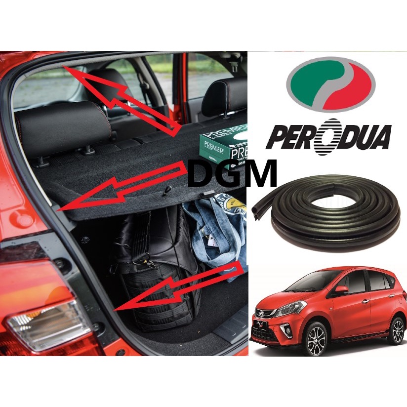 100% Original Perodua Myvi Gen3 2018-2022Y Rear Bonnet Rubber / Trunk ...