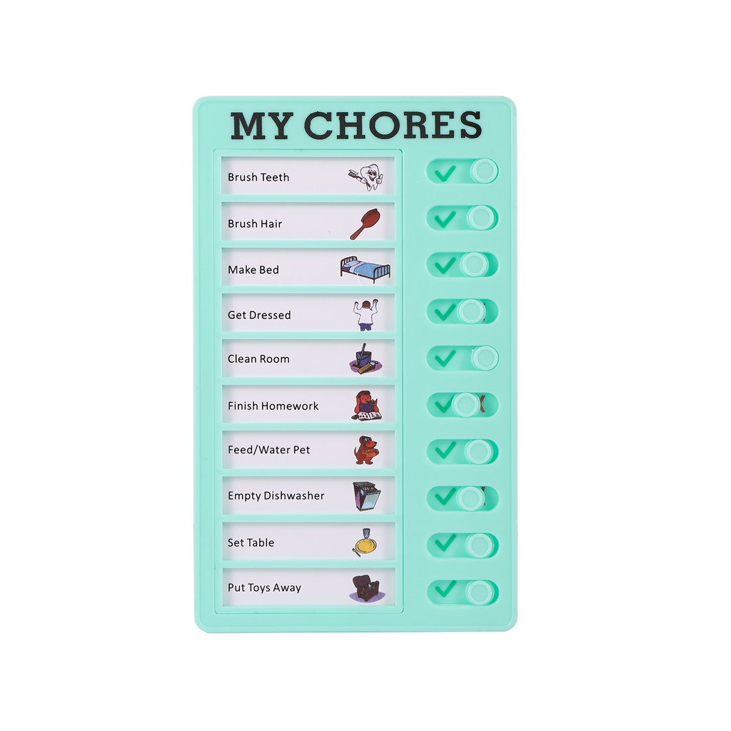 1 PC Reusable My Chores Checklist Daily Planner Memo Plastic Board ...