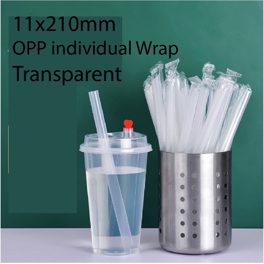 (READY STOCK)Coffee Boba Milk Tea PP Straw Café Supplies 21cm Length ± ...