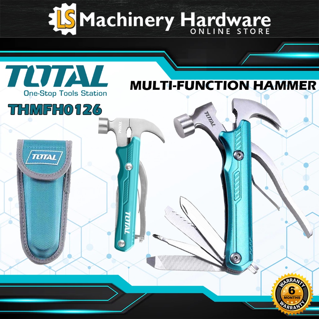TOTAL 12in1 Multi-function Hammer THMFH0126 - Included carrying pouch - Original Total Product ...