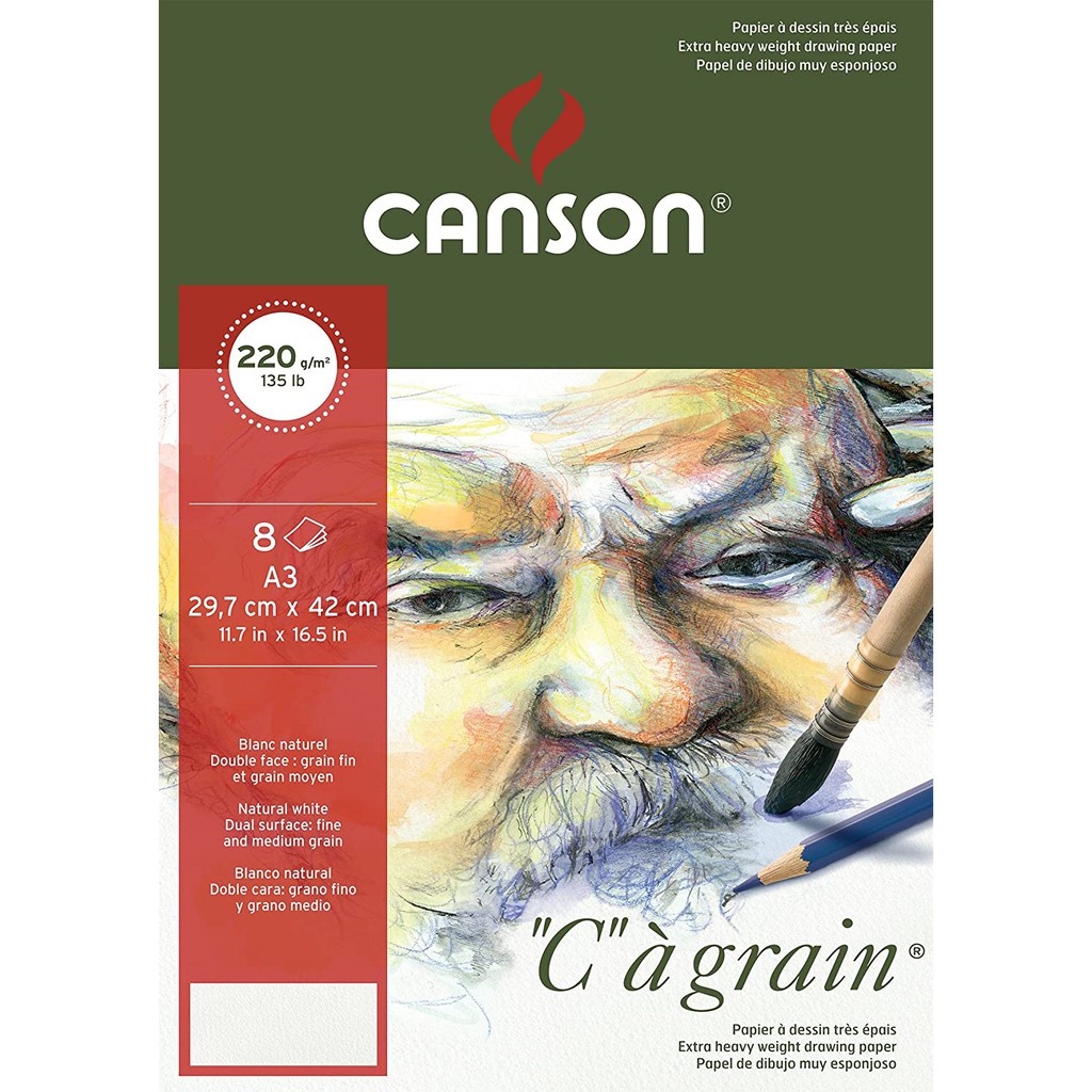 Canson Drawing Paper "C" a Grain Extra Heavy Weight A3 Cold Pressed ...