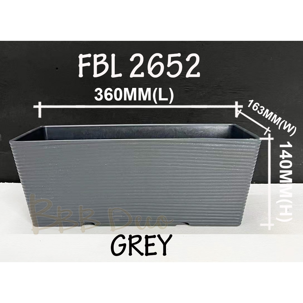 FELTON RECTANGLE FLOWER POT 2652 /PASU BUNGA SEGI EMPAT PLASTIC 2652 ...