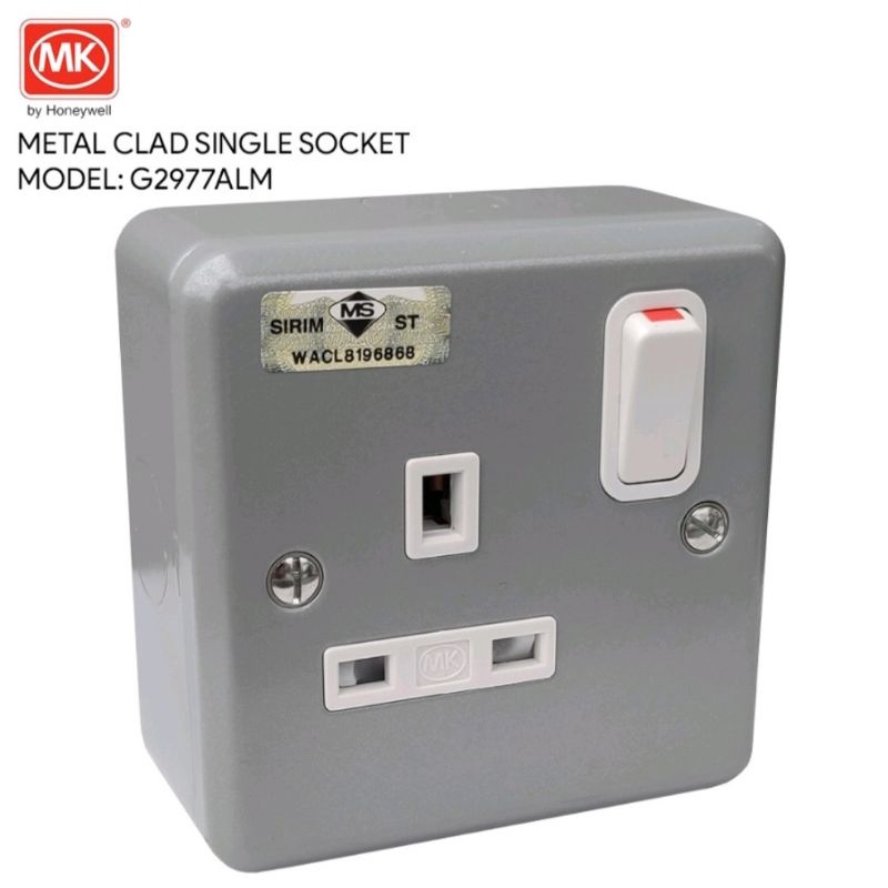 MK METAL CLAD G2977 13A SWITCH SOCKET/G2946 2x13A SWITCH SOCKET/G2873 ...