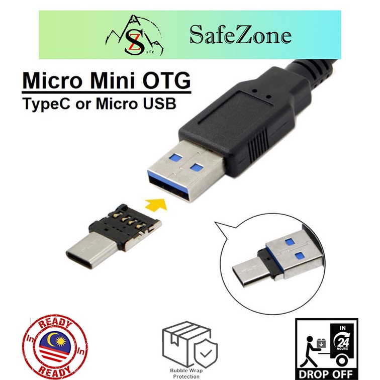 Micro mini OTG USB to Type C/Micro USB(Android) for Pendrive, Andriod ...
