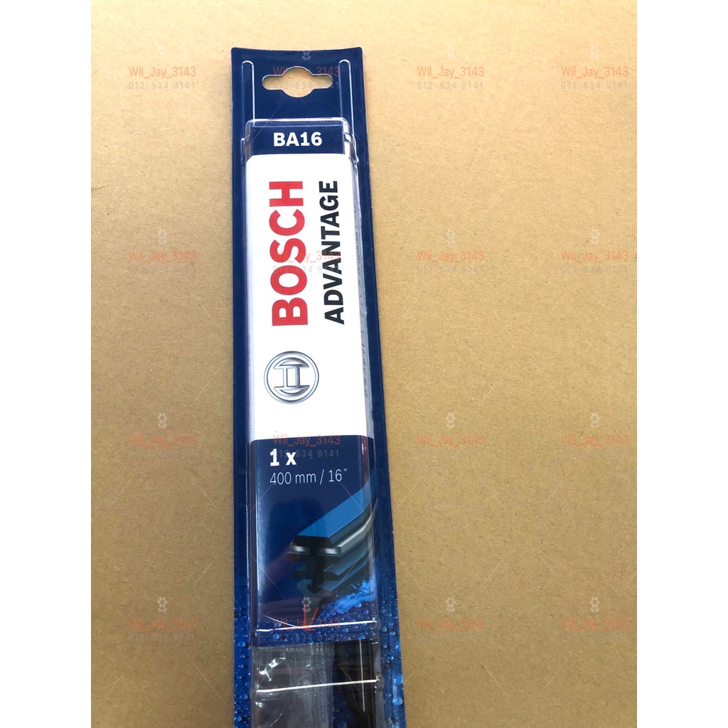 BOSCH WIPER ADVANTAGE WIPER SINGLE SIZE 12,14,16,17,18,19,20,21,22,24 ...