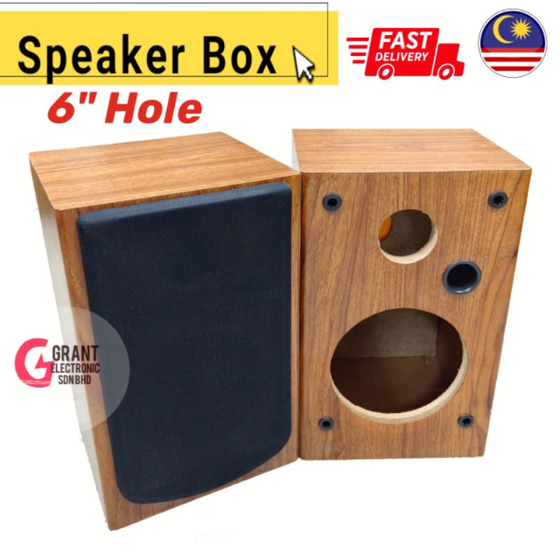 [Per Pcs Price] 6" Hole Speaker Box 6inci Kotak Speaker 6inch 2way ...