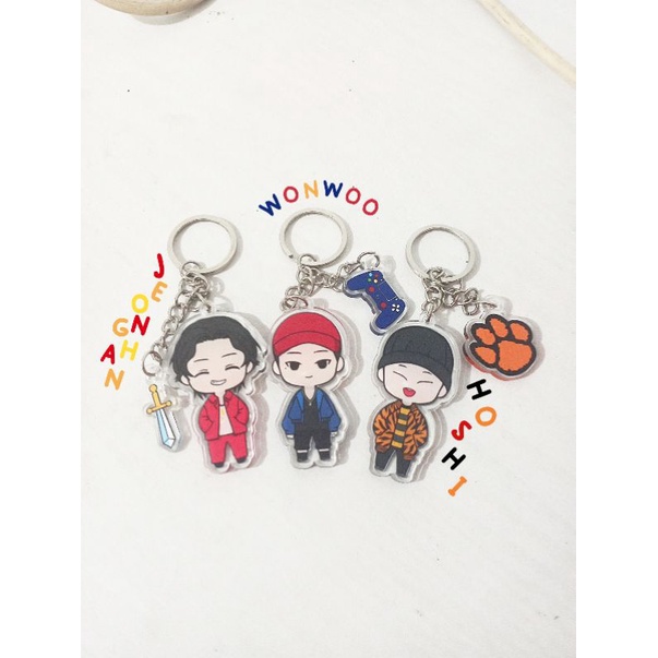Seventeen WONWOO JEONGHAN HOSHI KEYRING KEYCHAIN FANMADE | Shopee Malaysia