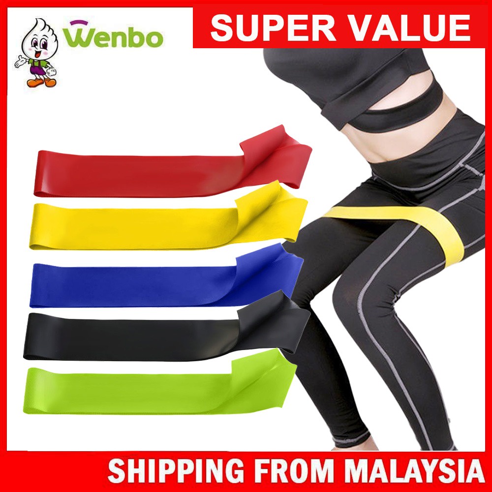 Wenbo Tali Senaman Yoga Resistance Band Workout Elastic Belt Gym ...