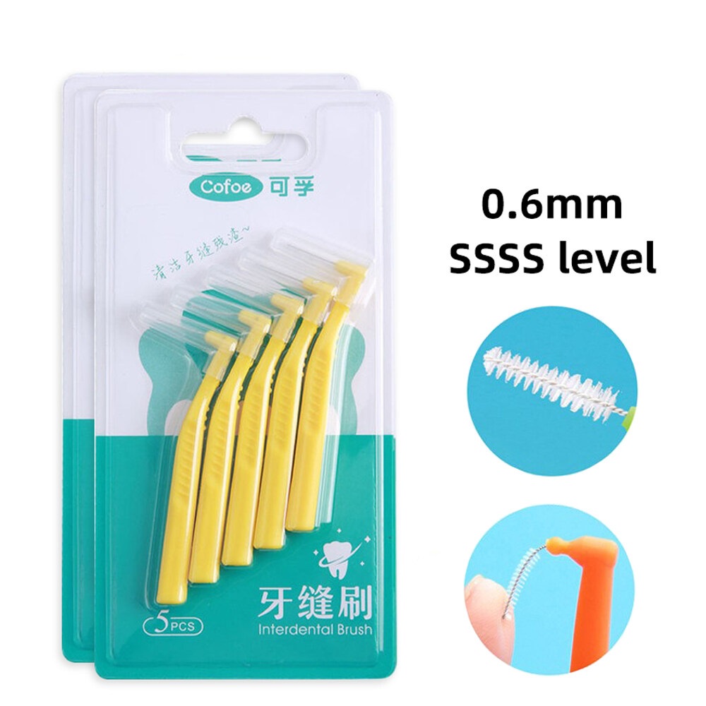 L Shape 5pcs Interdental Brush Orthodontic Floss Sticks for Brace ...