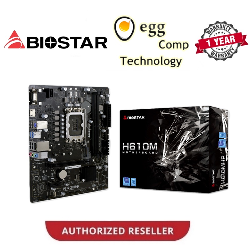 BIOSTAR H610M MATX MOTHERBOARD LGA1700 H610MHP | Shopee Malaysia