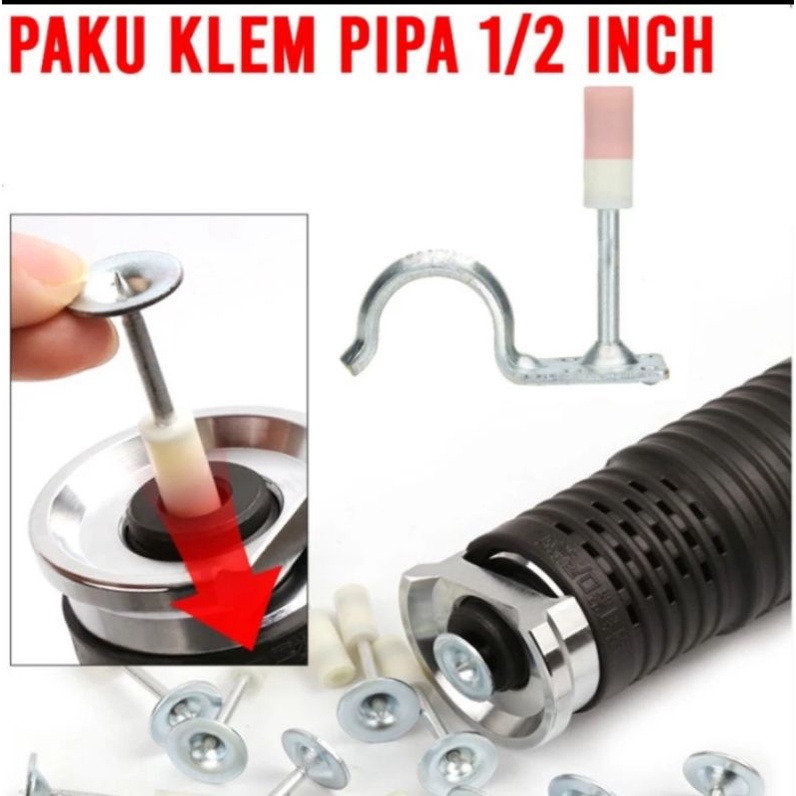 Stampset CLAMPS RAMSET PIPE CLAMPS 1/2 INCH CONCRETE NAILS CONTAIN 80 ...