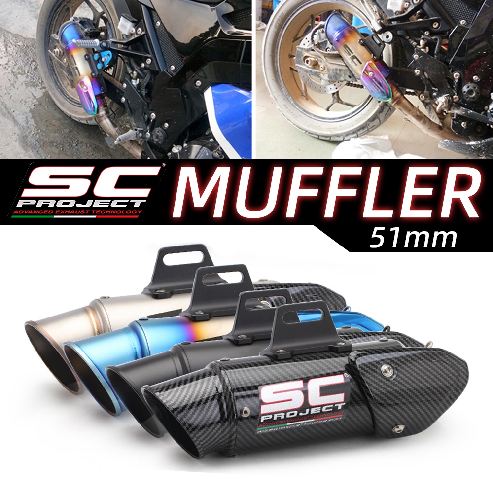 FREE GIFT Motorcycle SC Project Exhaust Silencer Muffler Stainless ...