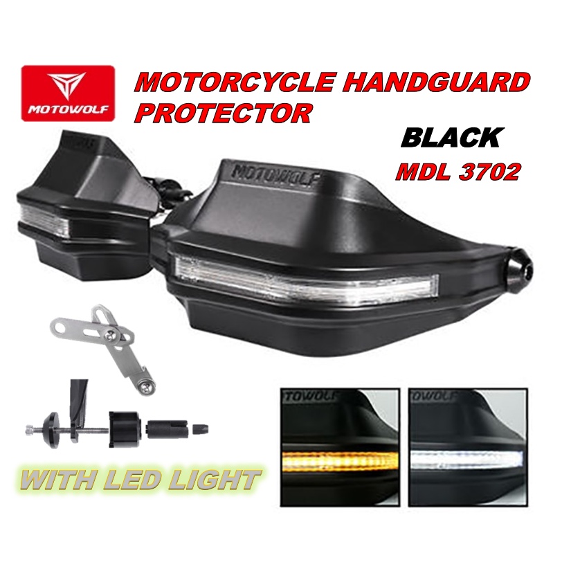 MOTOWOLF UNIVERSAL MOTORCYCLE Handguard Hand Guard Lever Handlebar ...