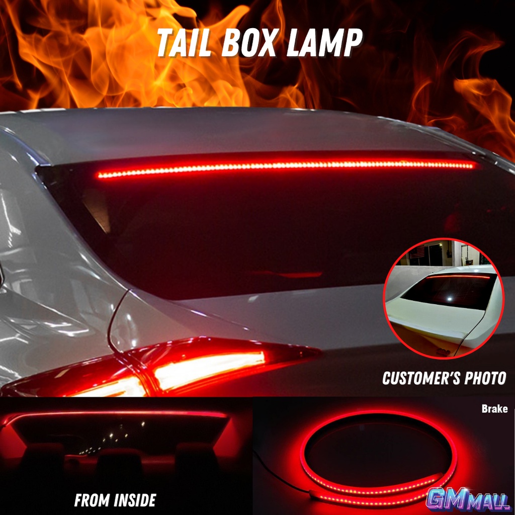 CAR LED BRAKING BRAKE LIGHT Red Back Tail Light Bar Break Light Mentol ...