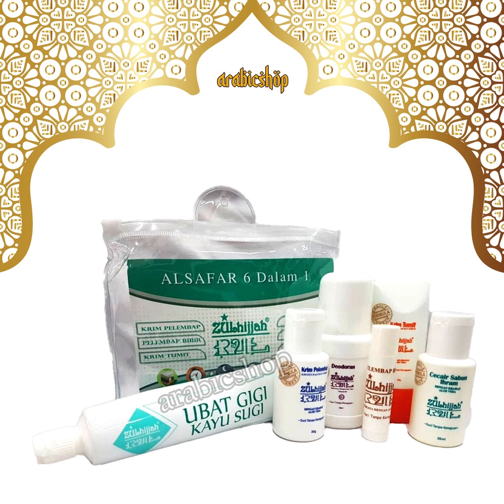 Set Mesra Ihram Zulhijjah Set ALSAFAR 6 In 1 Unisex Travel Pack Sah Ihram Halal Travel (Kosmetik ...