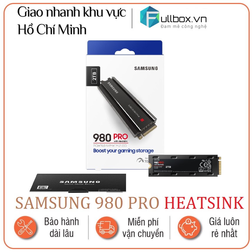 Ssd SAMSUNG 980 PRO with heatsink M2 PCIe Gen 4.0 5 blades | Shopee ...