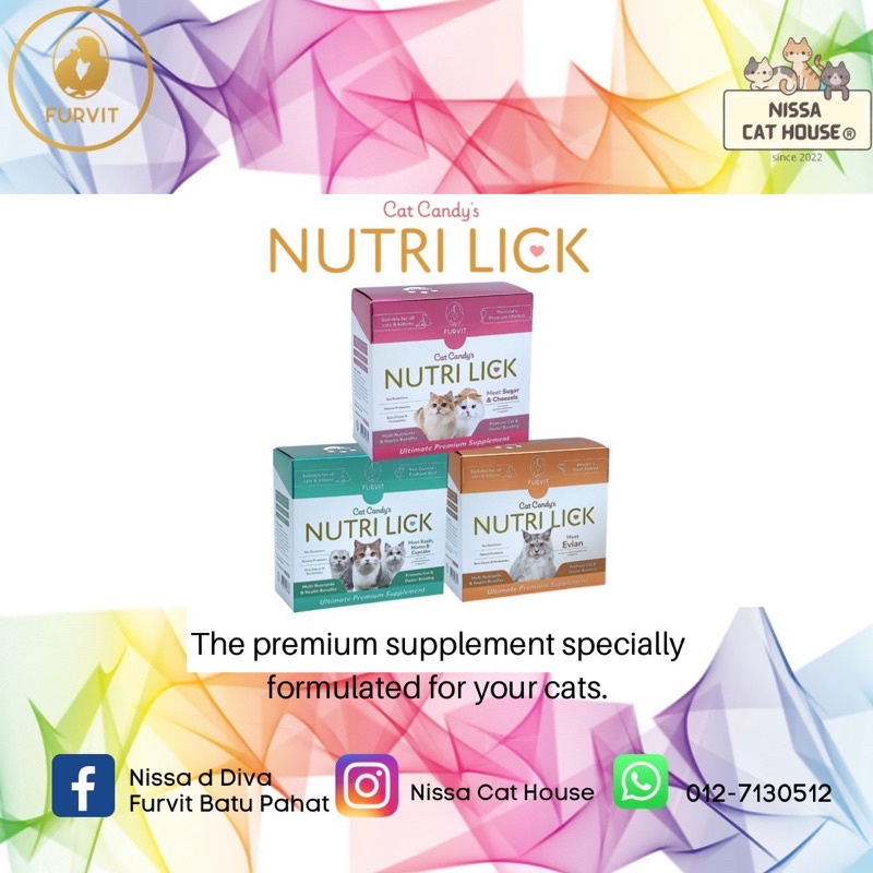 NUTRILICK VITAMIN KUCING !! PREMIUM BOOSTER !! Cat Candy Nutri Lick ...