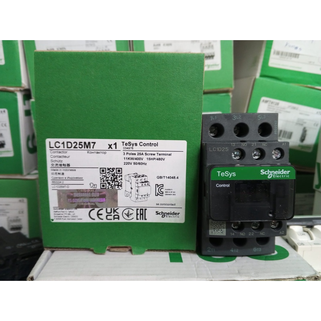 Schneider CONTACTOR 25A AC3 11KW COIL 42VAC LC1D25D7 LC1D25 3P 40A 11KW | Shopee Malaysia