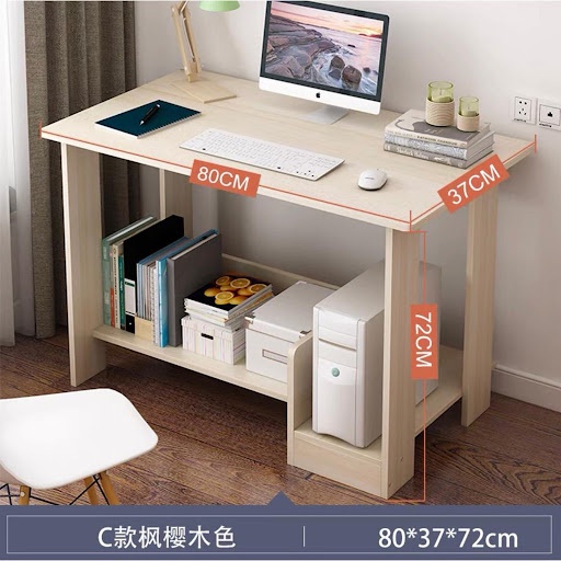 Computer Table Wood 80/90/100/120cm PC Study Desk Tables Working Table ...