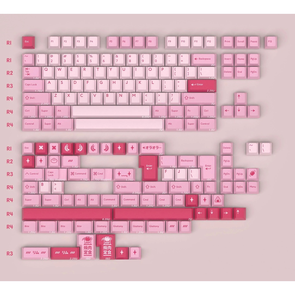 PBTFANS RIM Keycap Cherry profile PBT keycaps Base kit | Shopee Malaysia