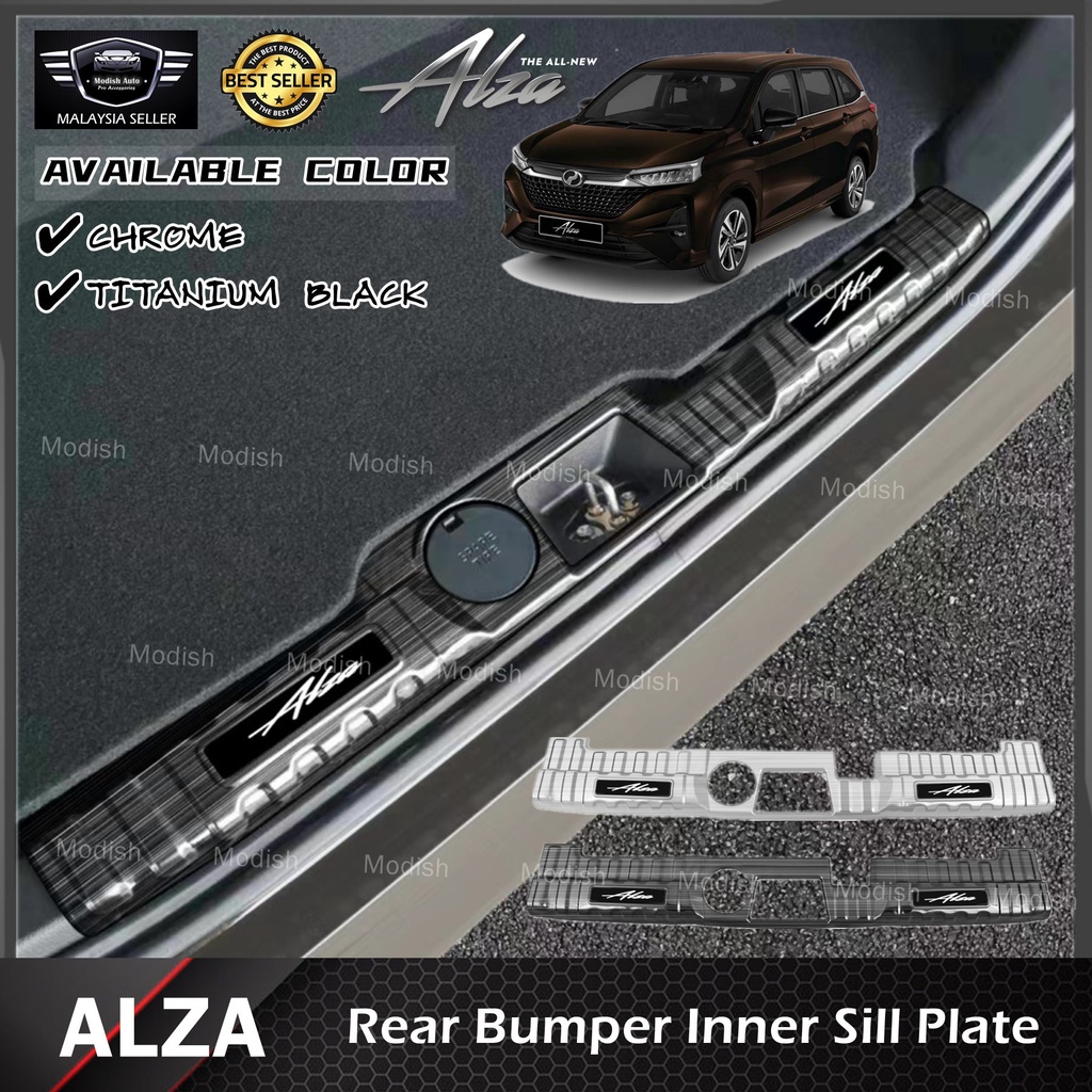 Modish Perodua New Alza 2022 Rear Bumper Inner Sill Plate Stainless ...