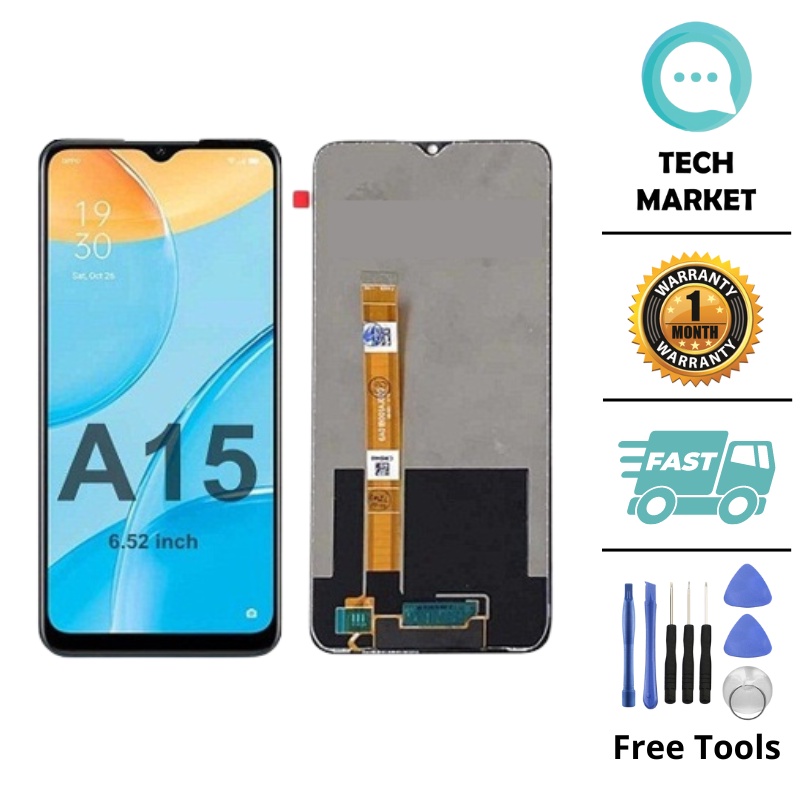 OPPO A15 LCD DISPLAY TOUCHSCREEN DIGITIZER SPARE PART (FREE TOOLS ...