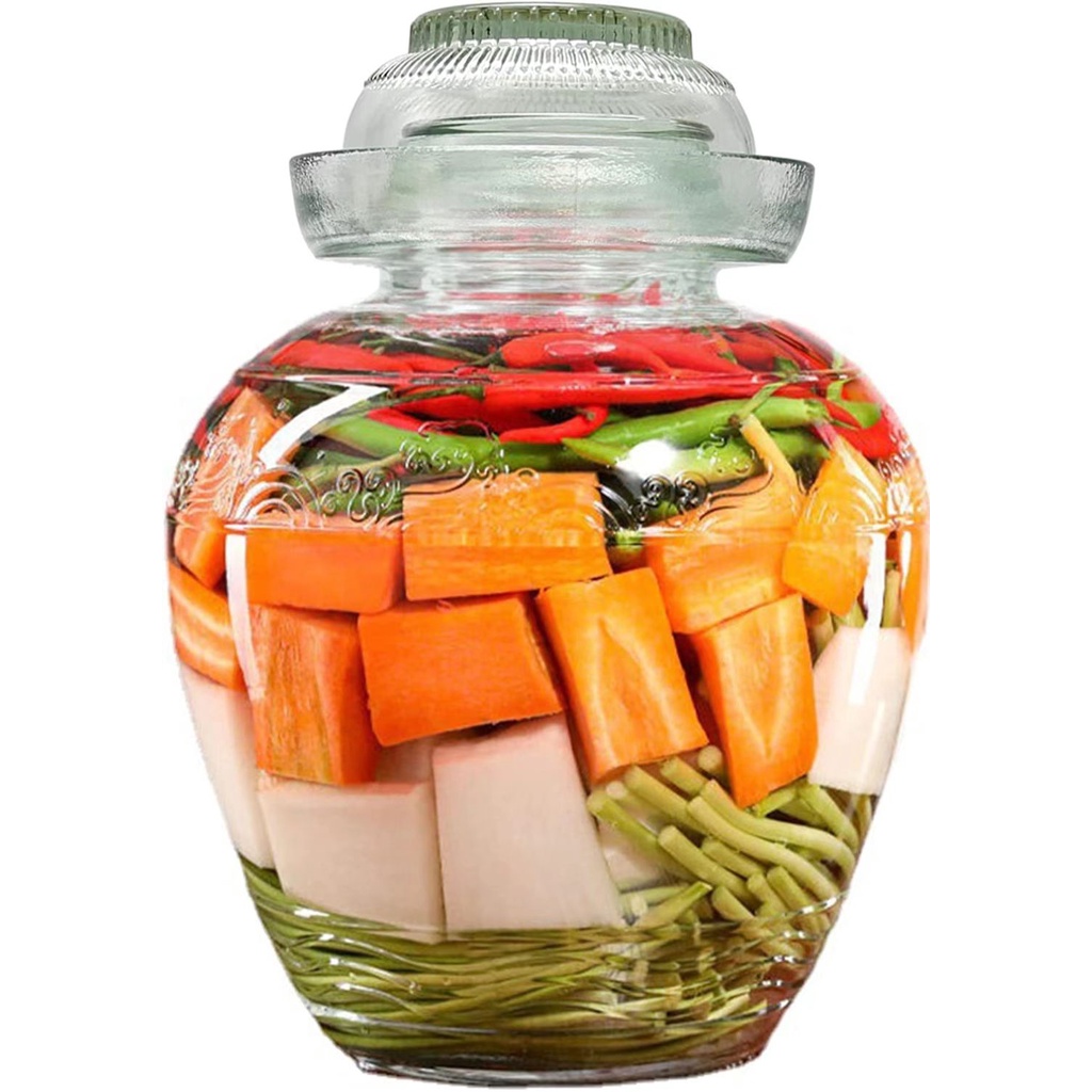 Glass Jar With Lid Pickle Jar Large Fermenting Kit Crock With Water
