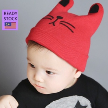 GLCF💖2-24 Month💖Cat BABY HAT, BABY TOPI, TOPI BABY, Topi Newborn hat ...