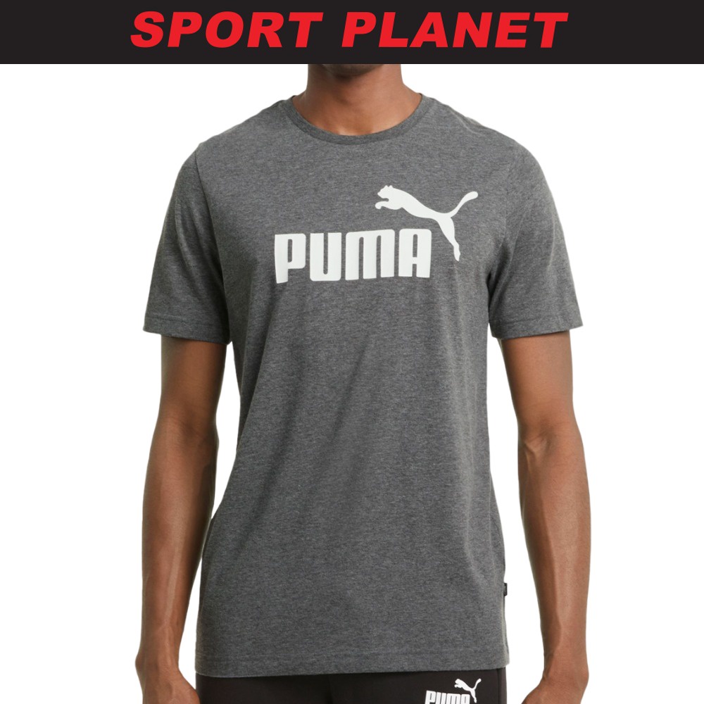 Puma Men Essential Heather Logo Tee Shirt Baju Lelaki (586736-01) Sport ...