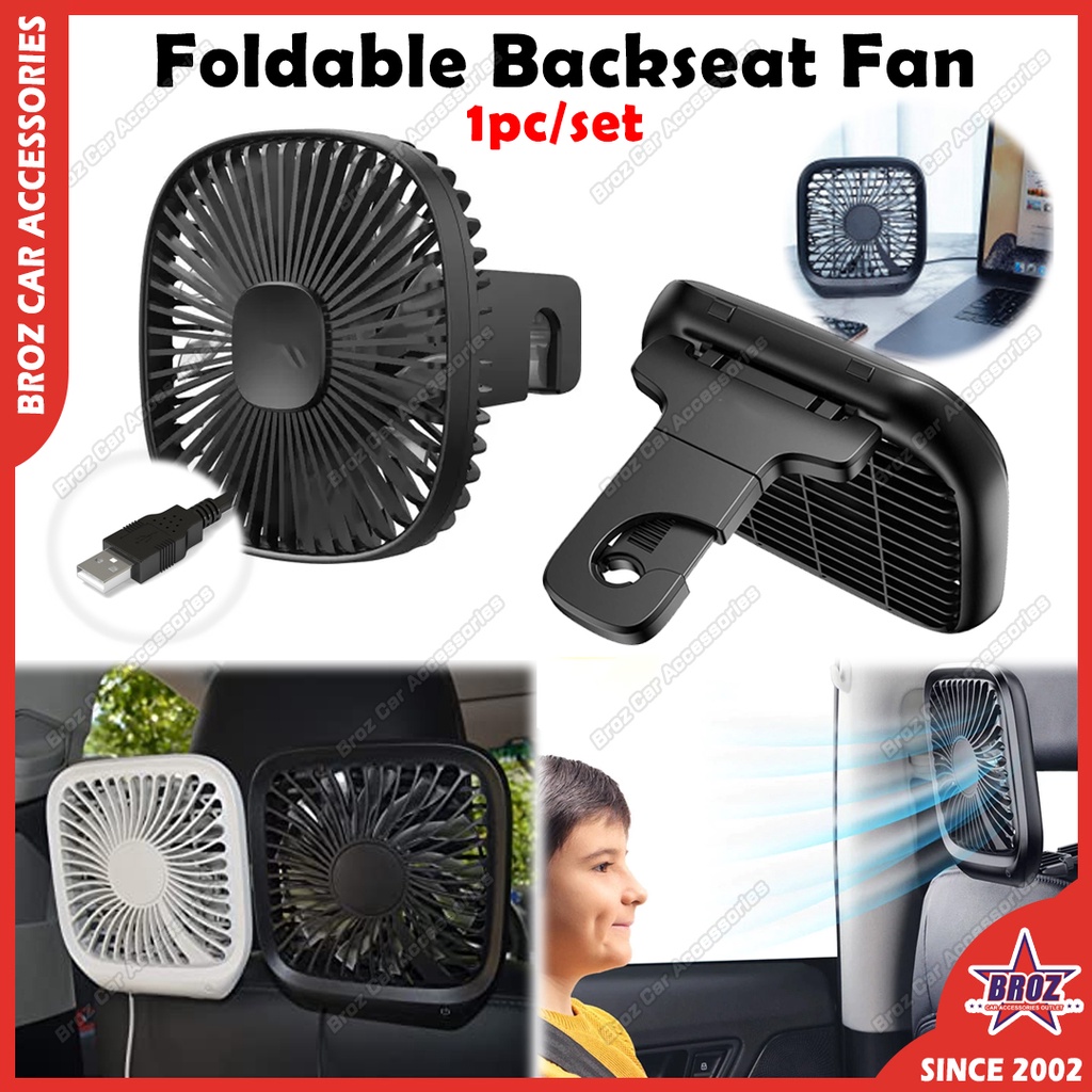 Foldable Mounted Backseat Fan Cooler Silent Mini Fan Car Air ...