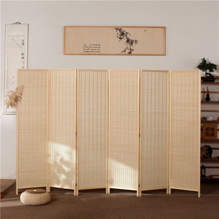 Chinese wood&bamboo screen partition folding and moving simple modern ...