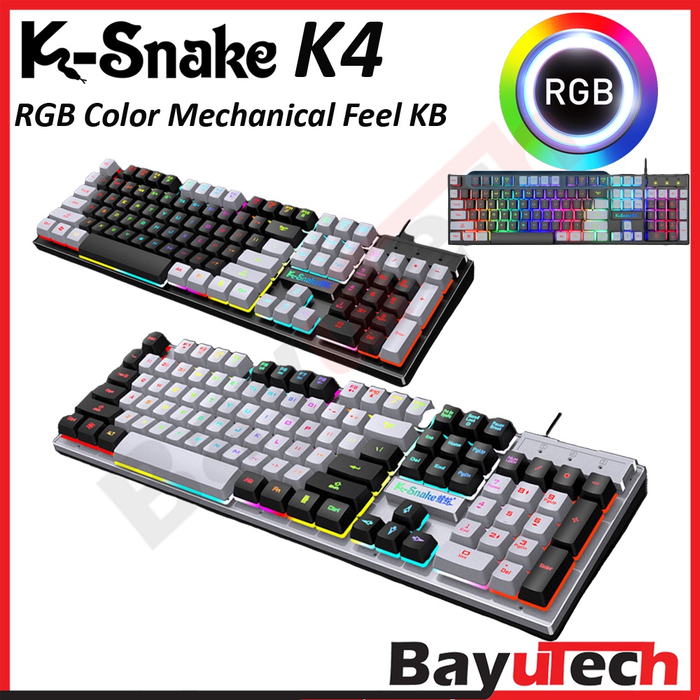 K-Snake K4 KEYBOARD ONLY / Cadeve 6800 KBM Aluminum Alloy Wired RGB ...