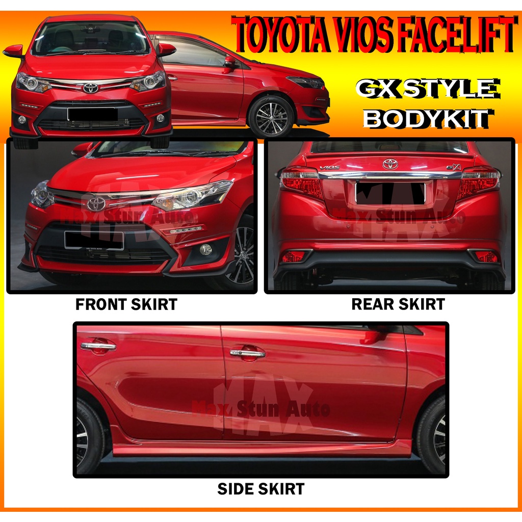 TOYOTA VIOS NCP150 VIOS 2016 FACELIFT GX STYLE BODYKIT (G-X) SKIRT LIP ...