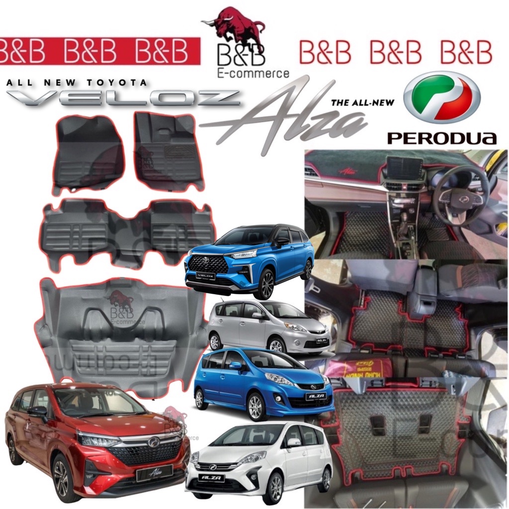 ( 2022 ) Perodua Alza Old / ALZA 2022 VELOZ 2022 5D Carbon Car Carpet ...