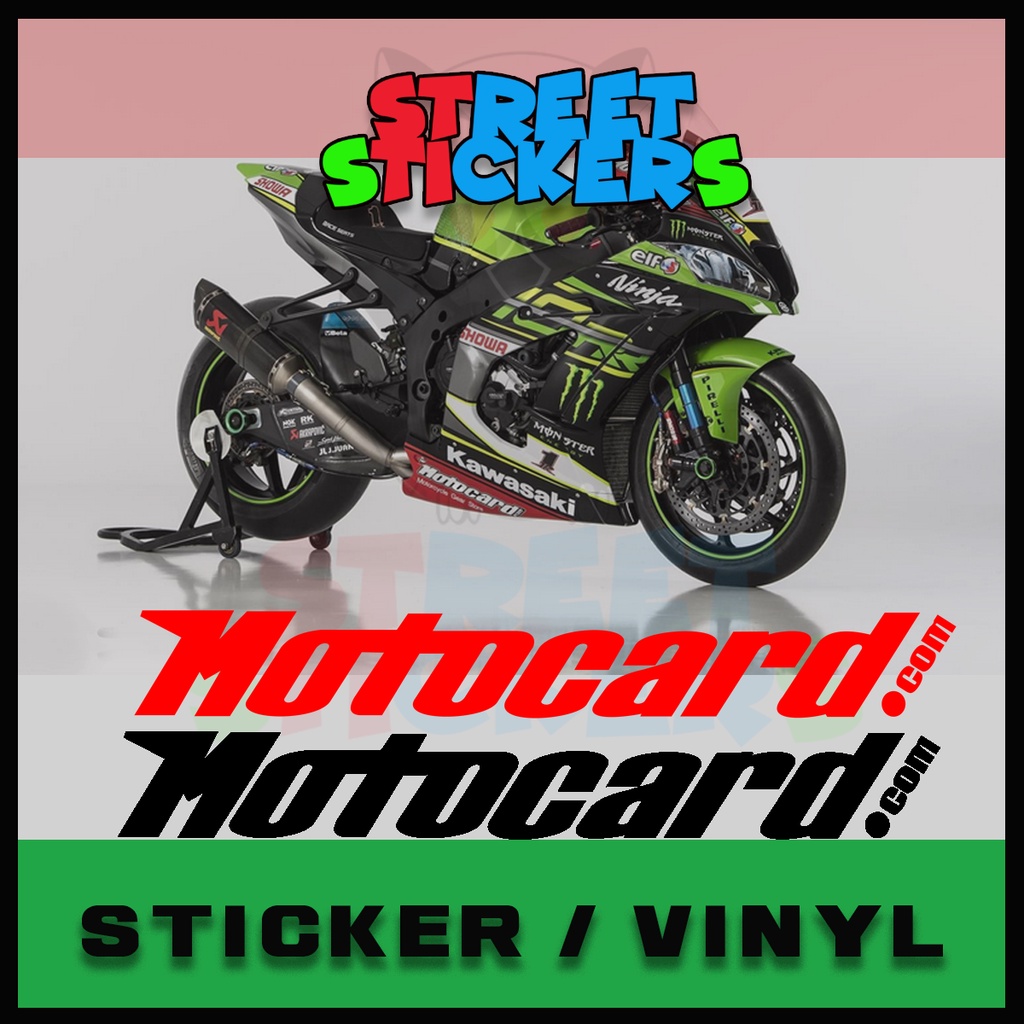 Motocard Motorcycles Fairing Sponsor Stickers Belly Pan Kawasaki Ninja ...