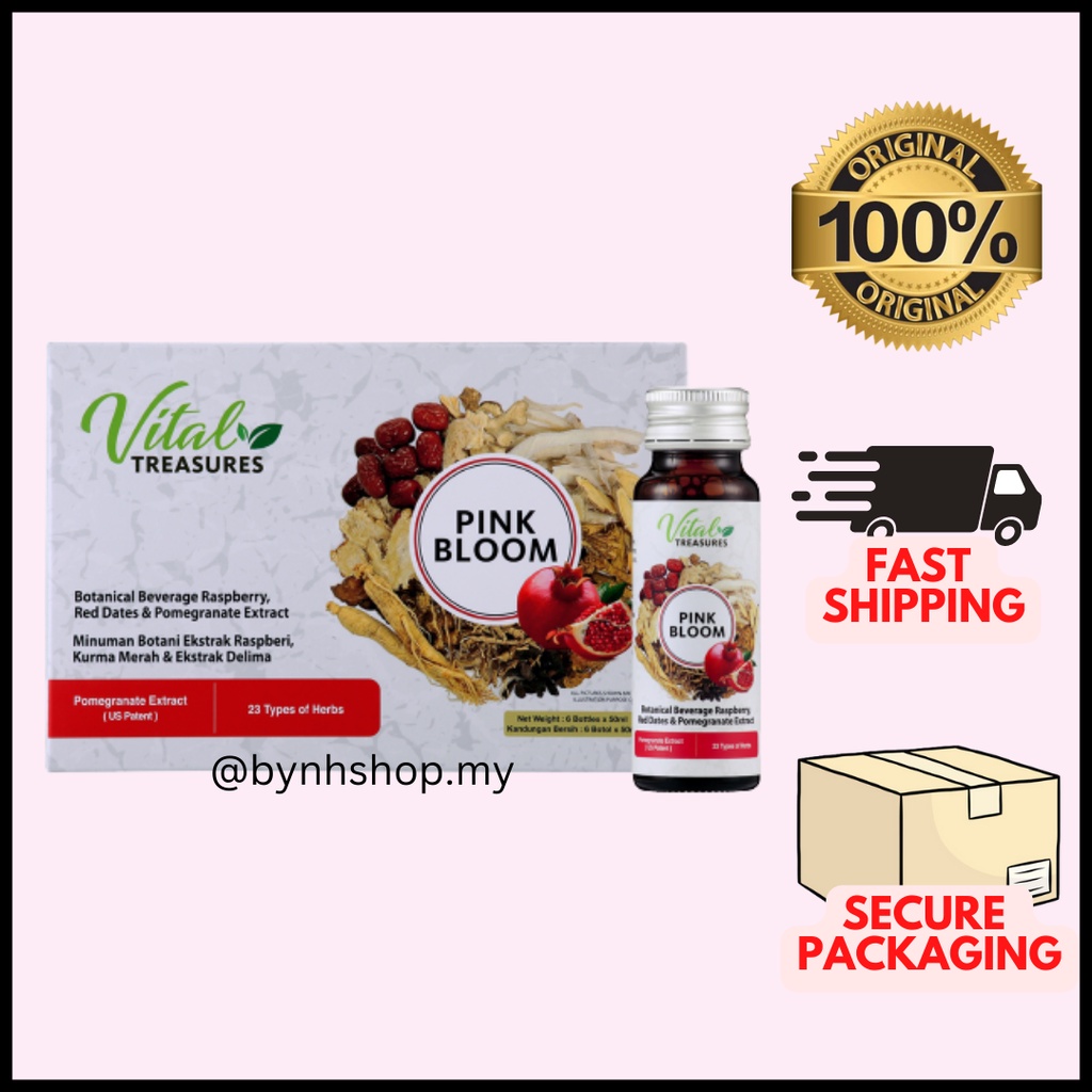 [READY STOCK] VITAL TREASURES PINK BLOOM Botanical Beverage Raspberry ...