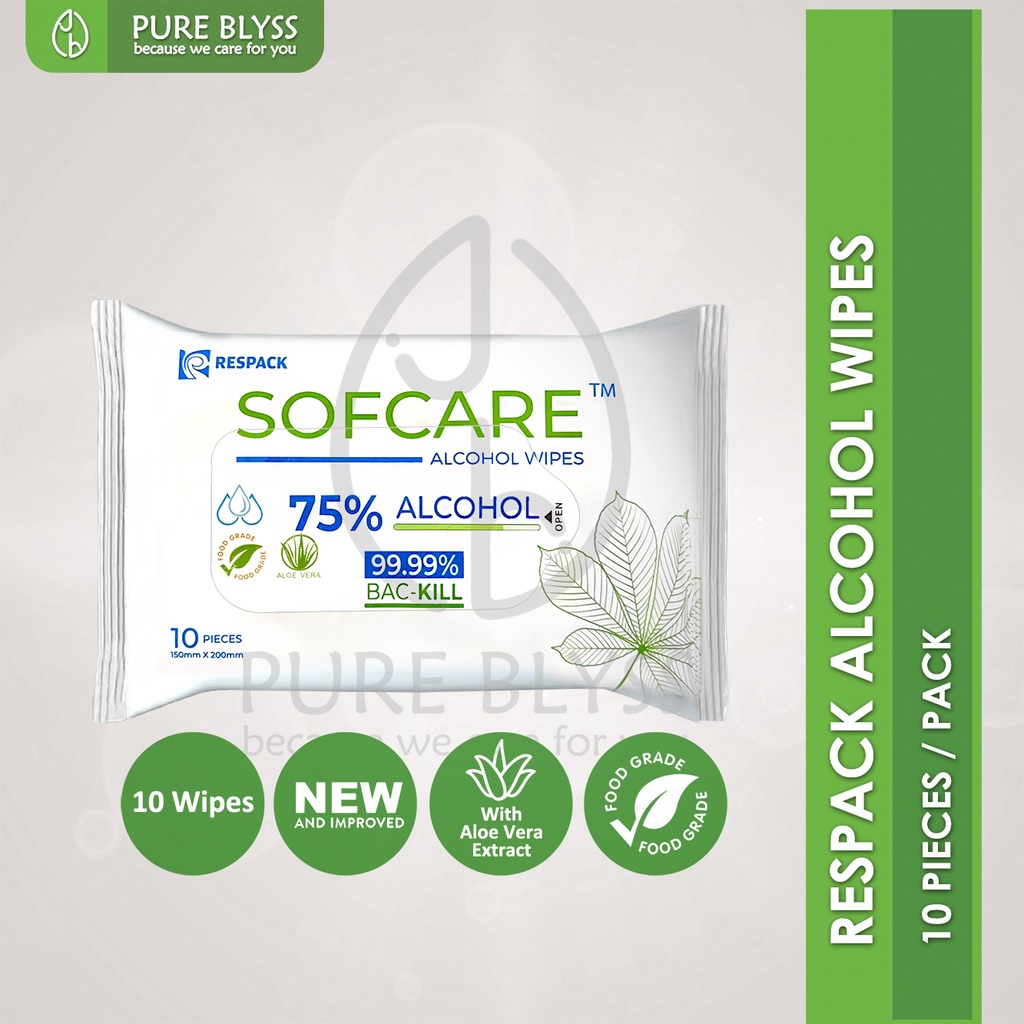 (FREE SHIPPING) Respack Alcohol Sanitizing Wipes 10 sheets Hand ...