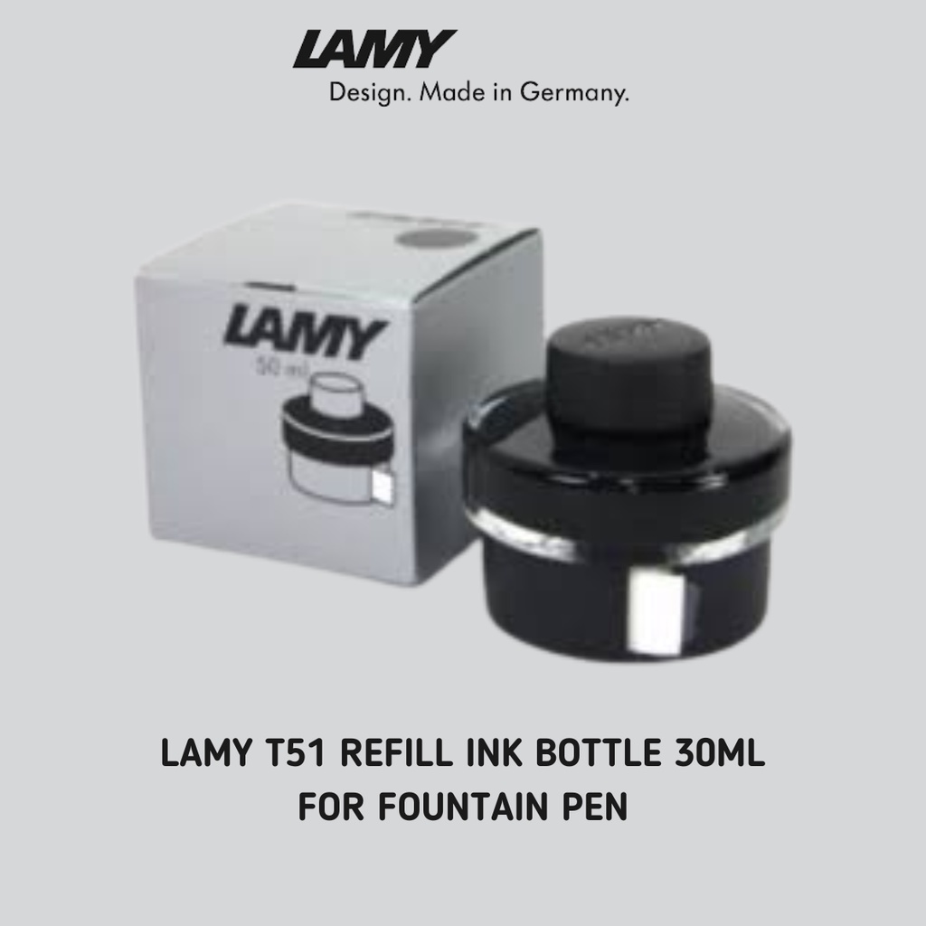 [Original] LAMY T51 Refill Ink Bottle 30ml for Fountain Pen (Black Ink ...