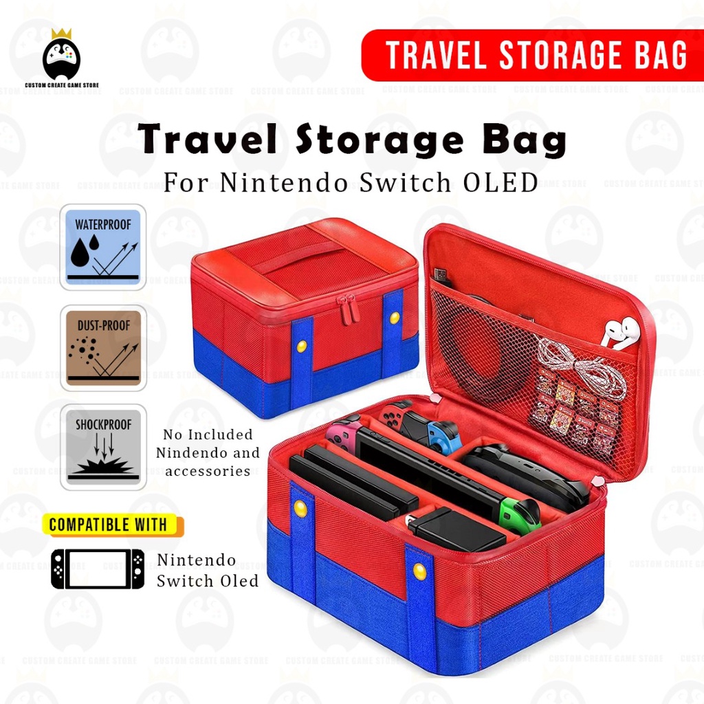 Nintendo Switch OLED Console Controller Game Cards Travel Storage Bag ...