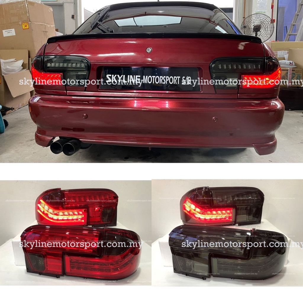 Proton Wira Aeroback Led Tail Lamp Light Bar Smoke & Red | Shopee Malaysia