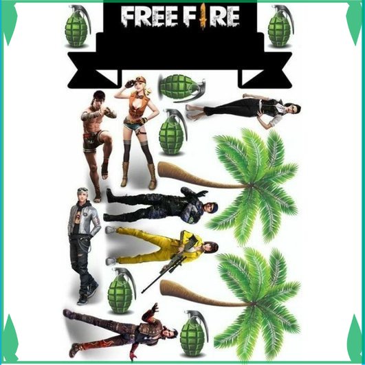 FREEFIRE TOPPER PRINTING TOPER | FREEFIRE THEME BIRTHDAY DECORATIONS ...