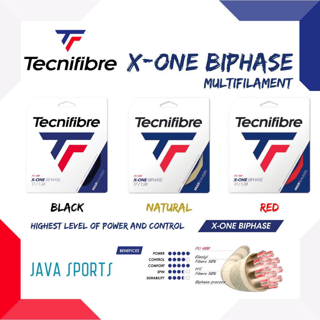 Tecnifibre X-ONE Biphase Tennis String | Multifilament | Made in France ...