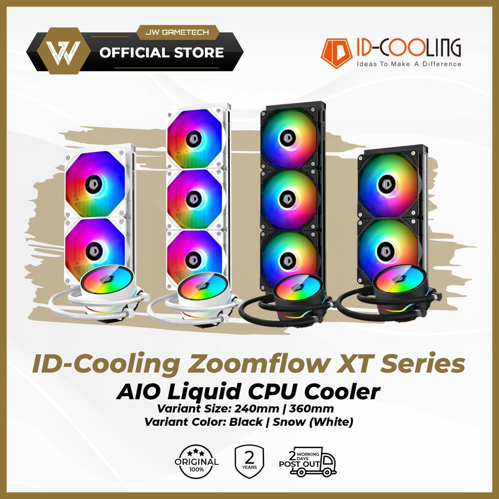 ID-Cooling Zoomflow XT series AIO Liquid CPU Cooler - Zoomflow 240 XT (Black/Snow) | Zoomflow ...