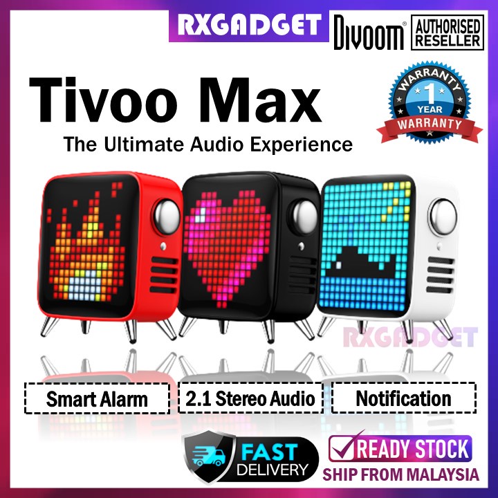 [DIVOOM] Tivoo Max Premium Gaming Bluetooth Speaker LED Multifunctional ...