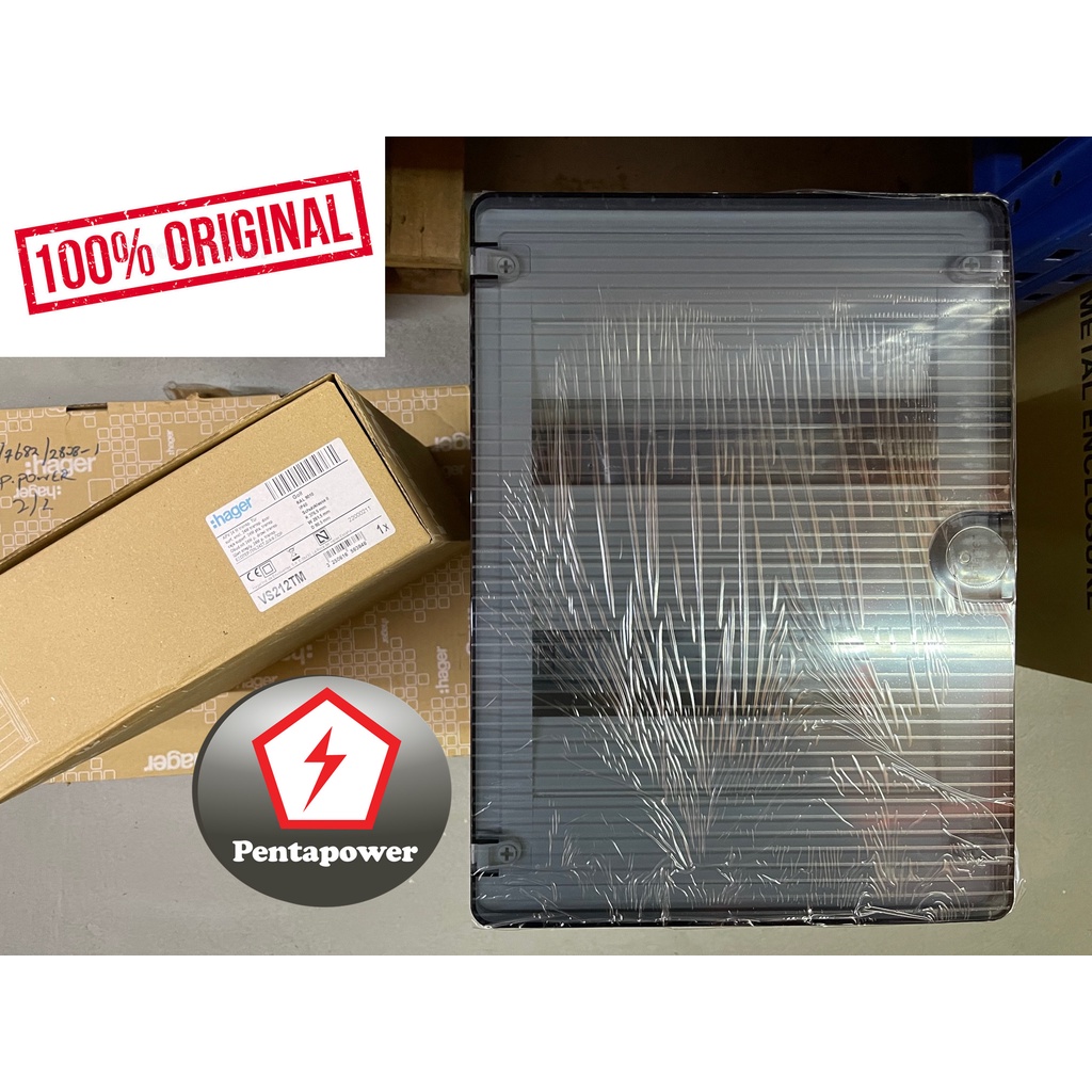 HAGER VS212TM GOLF 2ROW 24MOD INSULATED PVC ENCLOSURE TRANSPARENT DOOR ...