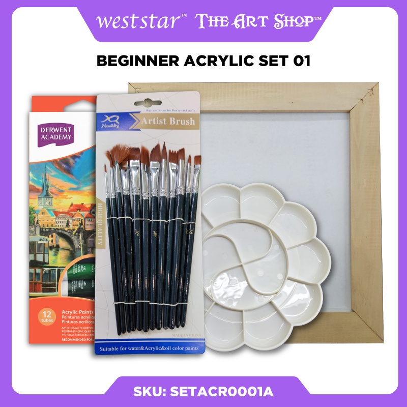 [Weststar] Beginner Acrylic Set 01 Painting Set / Set Akrilik | Shopee Malaysia