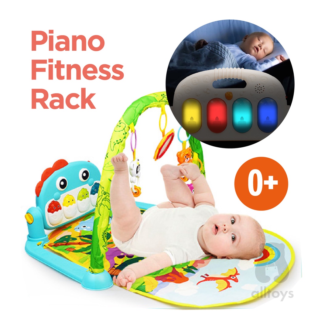 Huanger Baby Gym Piano Fitness Rack Playmat Toy Mainan Bayi | Shopee ...