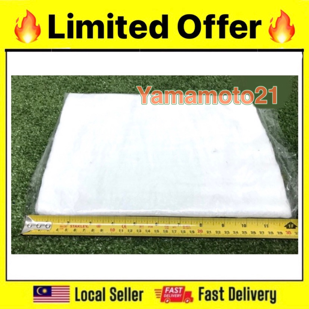 Racing White Fiberglass 2 Layer Exhaust Pipe Ekzos 30cm x 44cm Tebal Fiber Glass Extreme ...